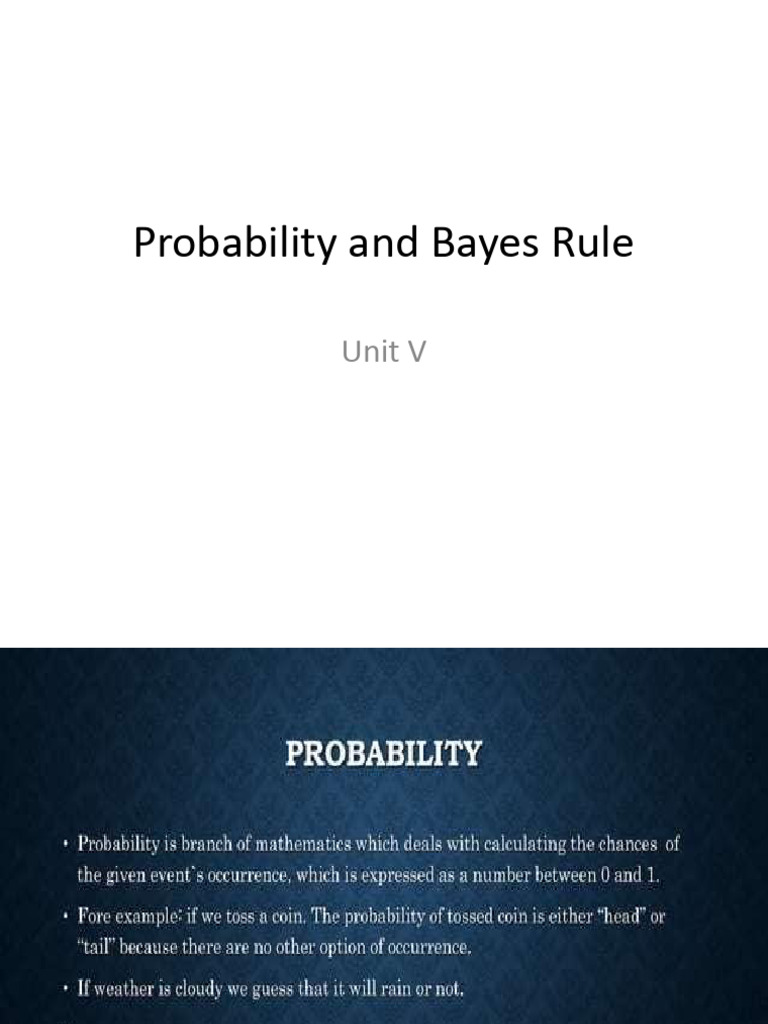 Probability and Bayes Rule | PDF