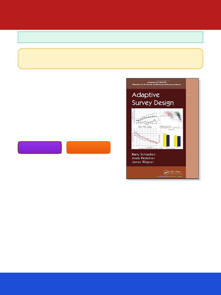 Adaptive Survey Design 1st Edition Peytchev Ebook Digital Output | PDF ...