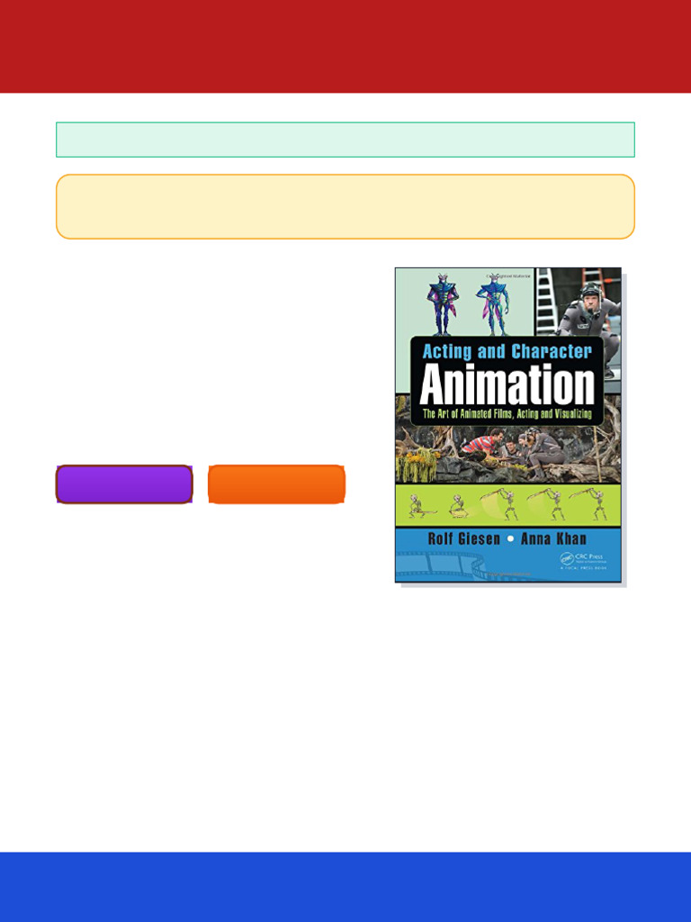 Acting and Character Animation: The Art of Animated Films, Acting and Visualizing 1st Edition ...