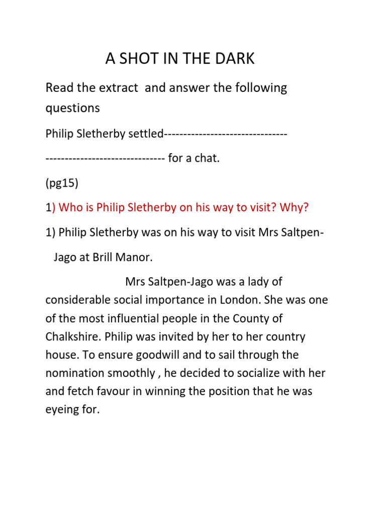 Philip Sletherby's Visit to Mrs. Saltpen-Jago | PDF