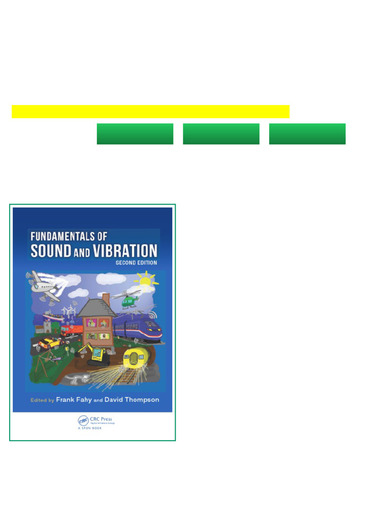 Fundamentals of Sound and Vibration Second Edition Fahy newest edition ...