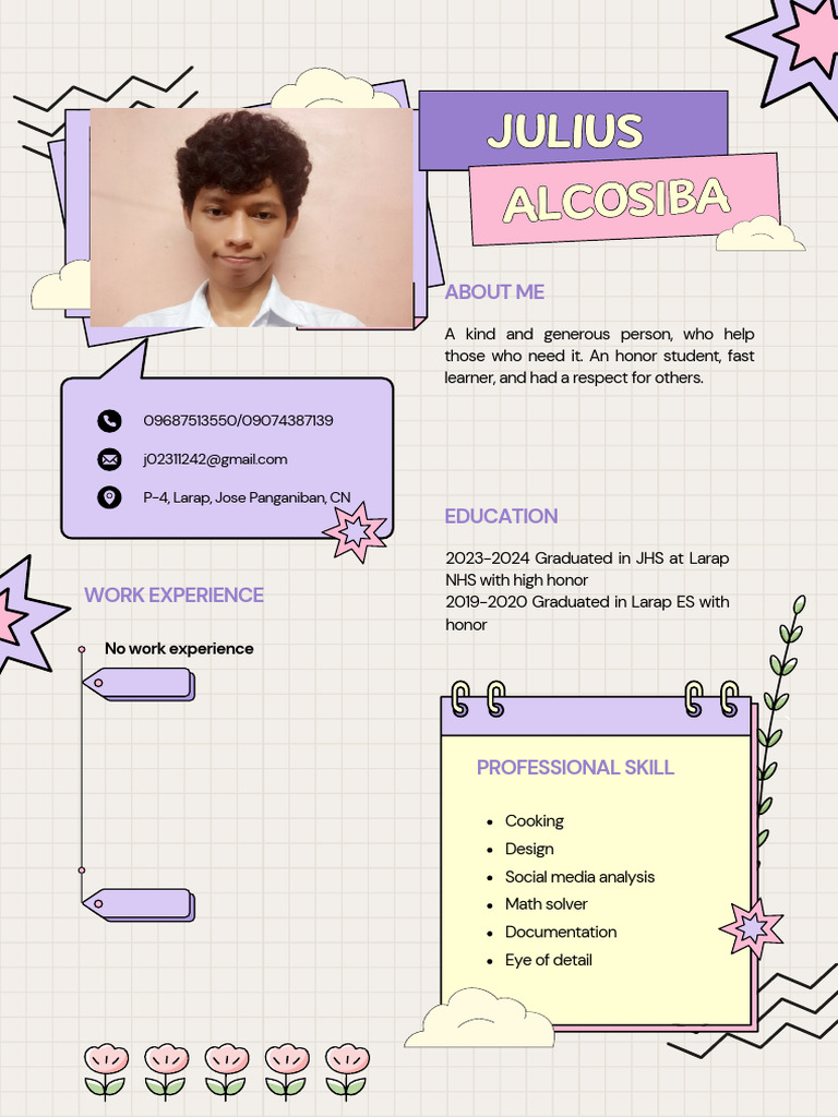Beige Purple Cute Modern Graphic Deisgner Resume - 20251009 - 232359 ...