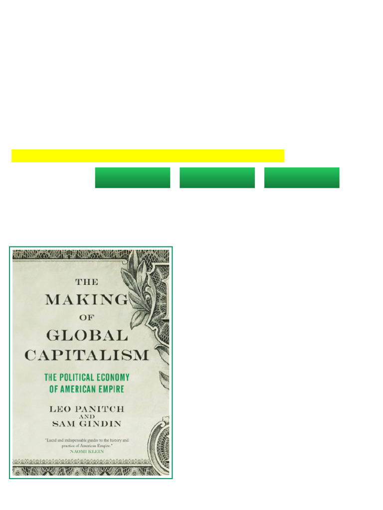 (Ebook) The Making Of Global Capitalism: The Political Economy Of ...