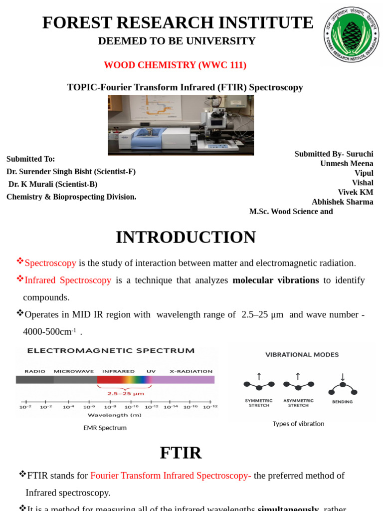 Fourier Transform Infrared (FTIR) Spectroscopy_102653 | PDF | Infrared ...