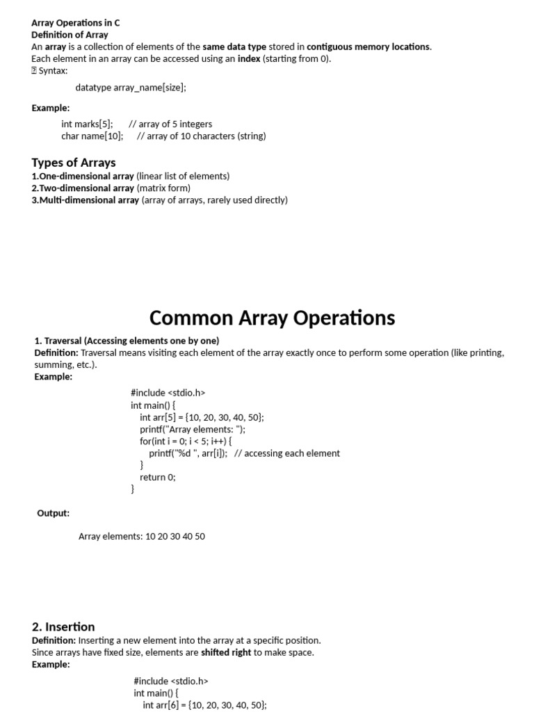 Unit-2 From Array Operations | PDF | Queue (Abstract Data Type ...