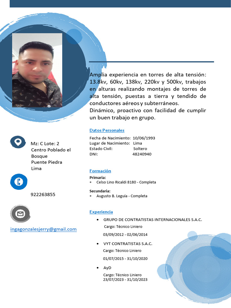 Pe Curriculum Vitae Erwin Inga Gonzales | PDF