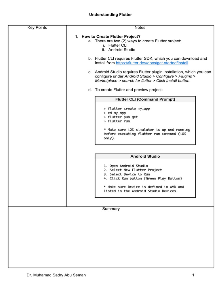 Handout - Understanding Flutter | PDF | Software | Software Development