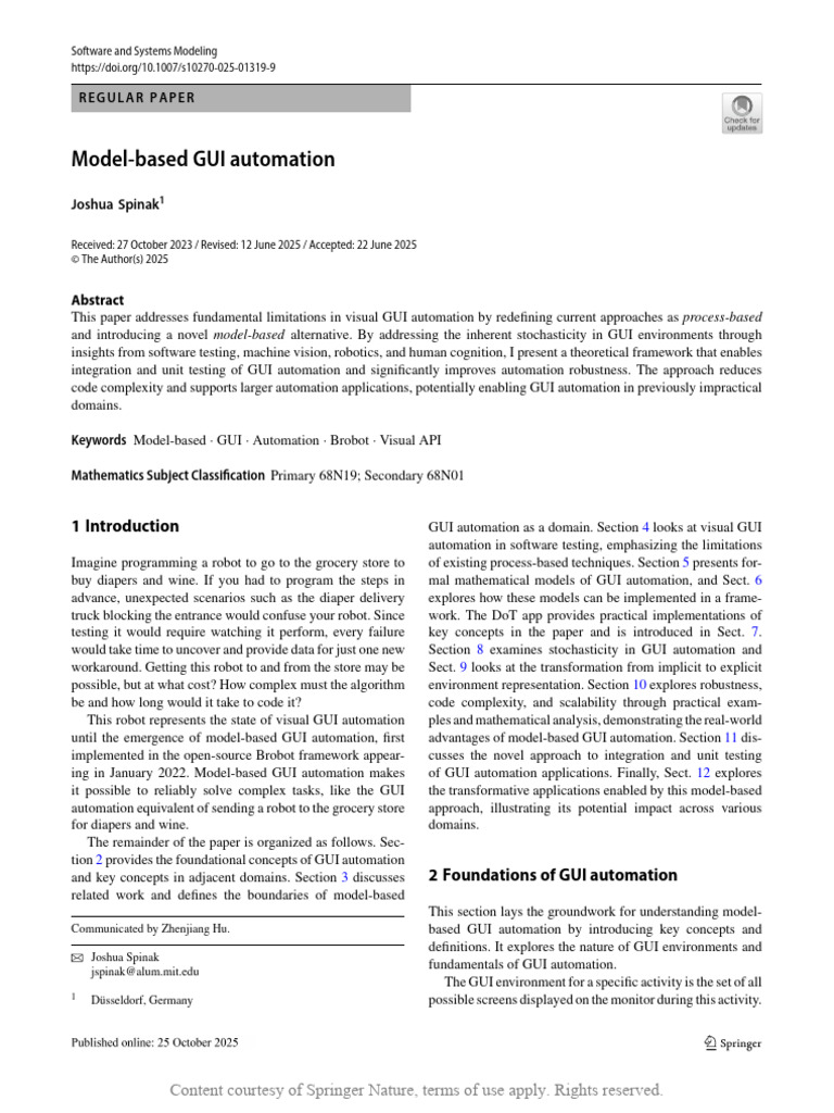 Model-Based GUI Automation | PDF | Automation | Graphical User Interfaces