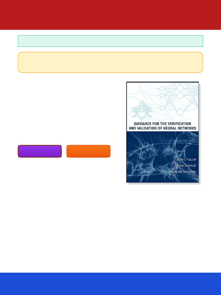 Guidance For The Verification and Validation of Neural Networks 1st ...