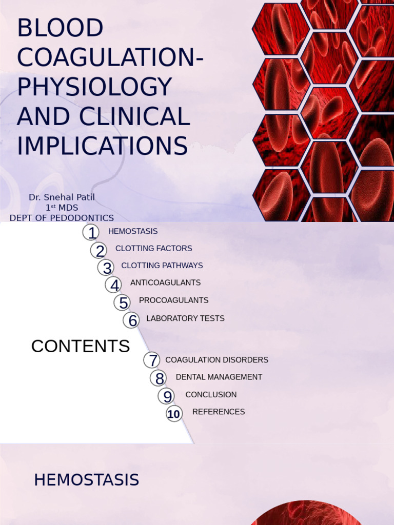 Blood Coagulation in Pediatric Dentistry | PDF | Coagulation | Platelet