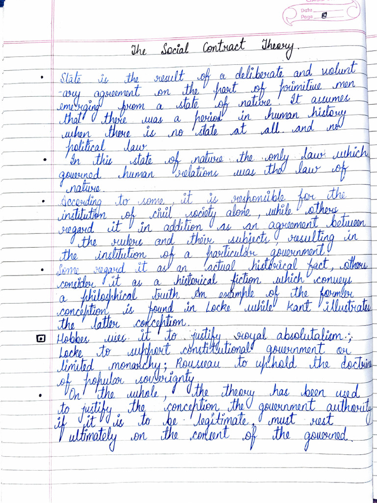 Social Contract Theories Explained | PDF