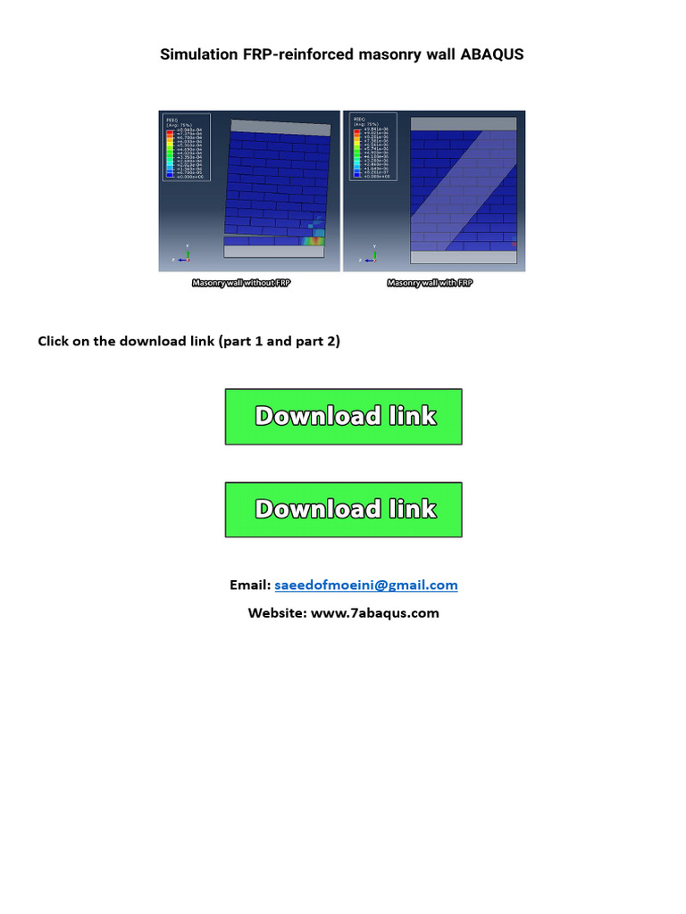 FRP Masonry Wall Simulation in ABAQUS | PDF