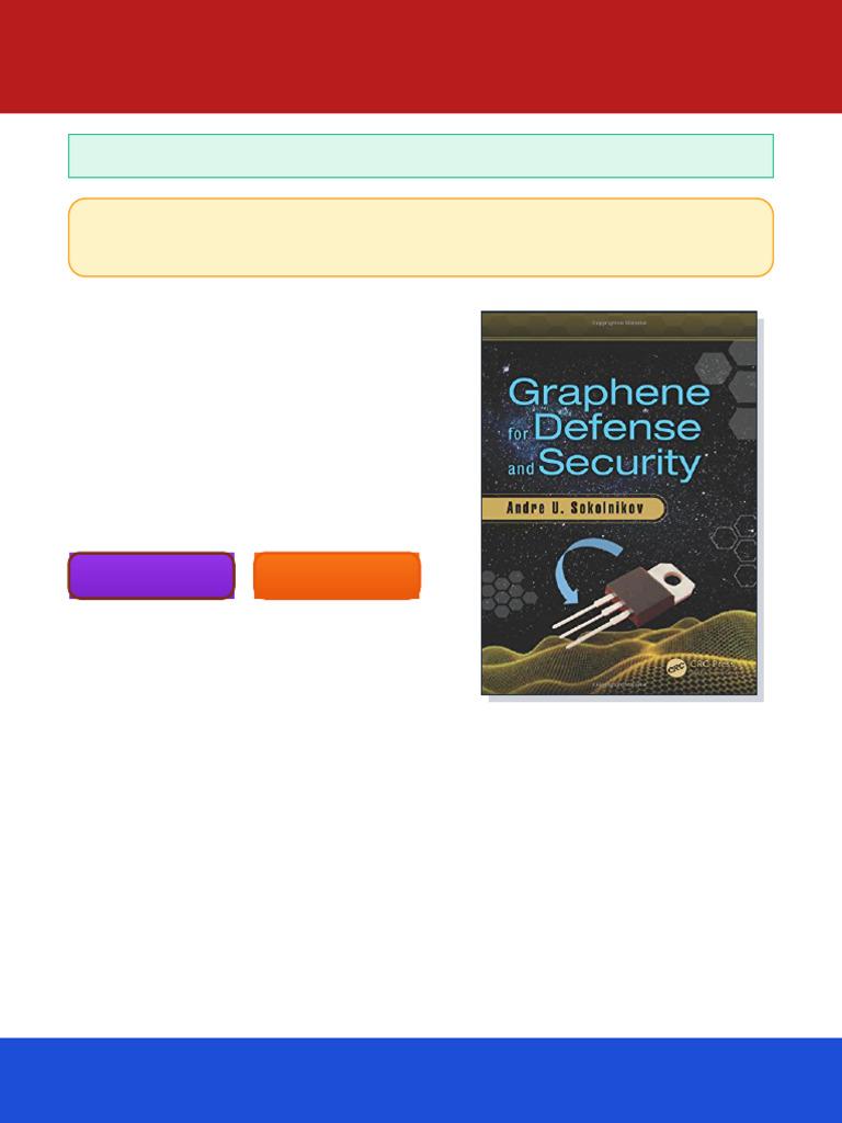 Graphene for Defense and Security First Edition Andre U. Sokolnikov ...