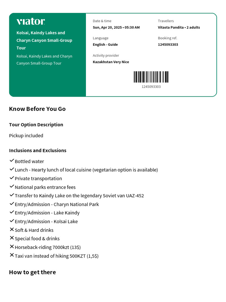 Ticket Viator Vitasta Pandita BR 1245093303 | PDF