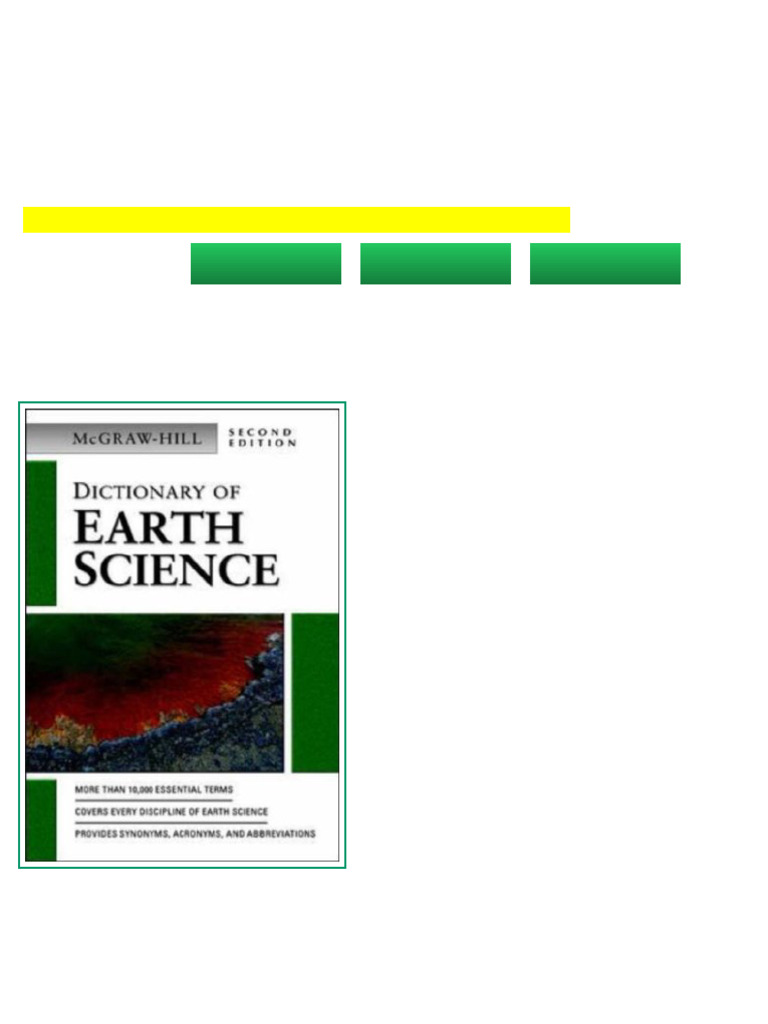 Mcgraw Hill Dictionary of Earth Science 2Nd Ed Edition Mcgraw-Hill ...
