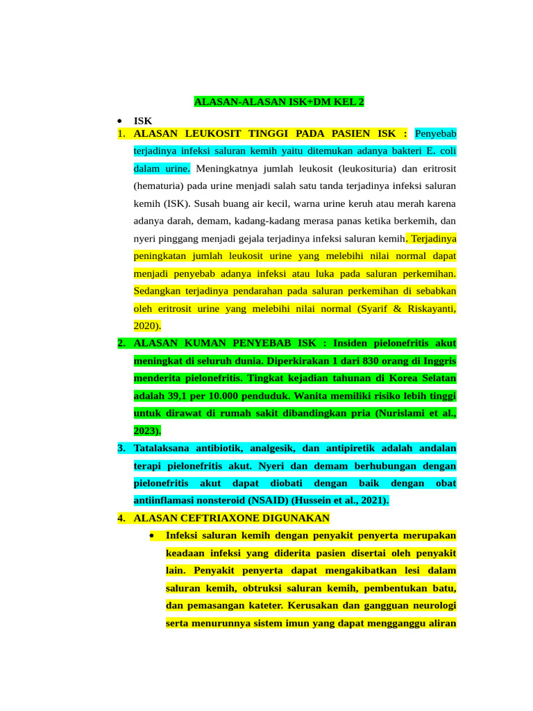 Penyebab dan Penanganan ISK pada DM | PDF