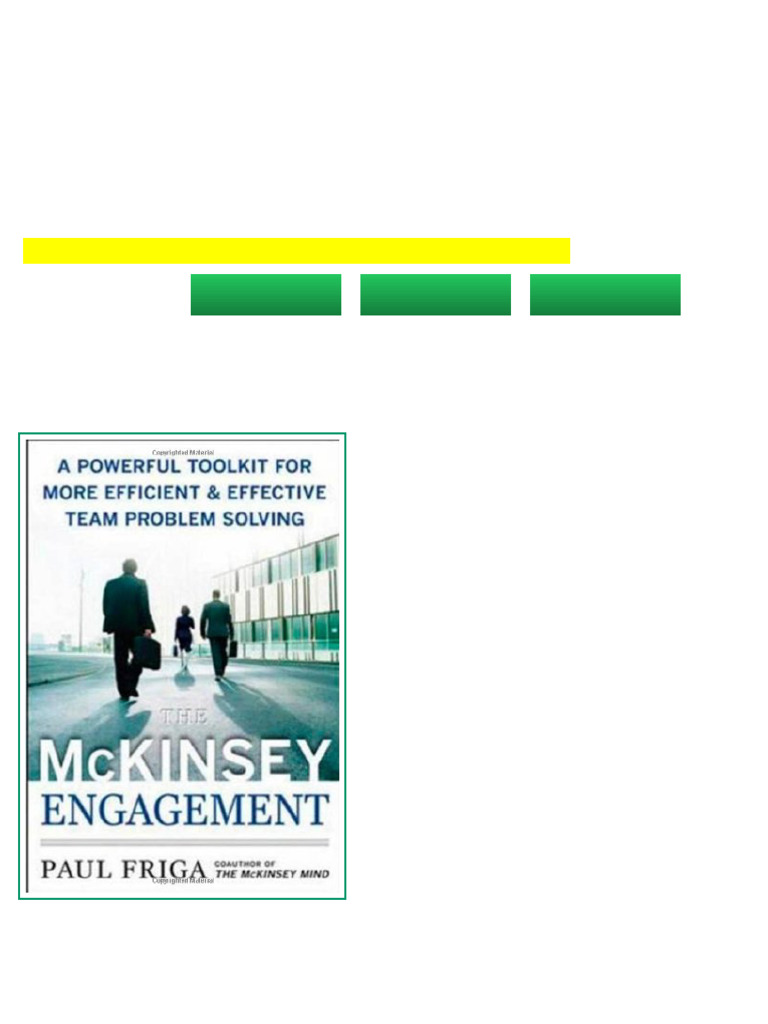 The McKinsey Engagement A Powerful Toolkit For More Efficient and ...