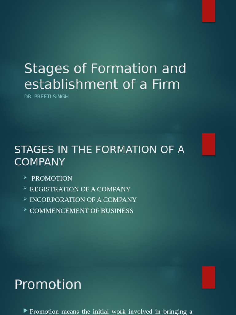 Company Formation Stages Explained | PDF | Articles Of Association ...