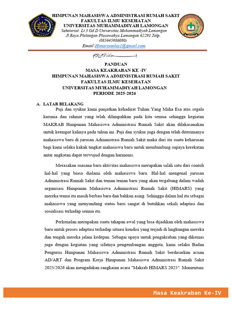 Panduan Makrab HIMARS 2025-2026 | PDF