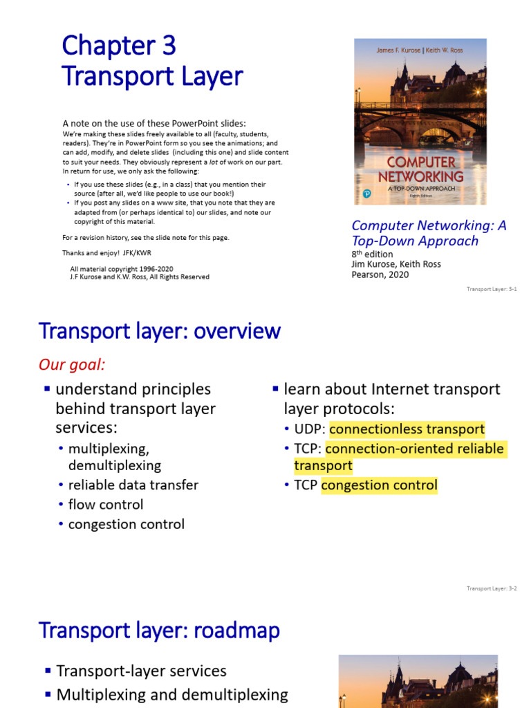Transport Layer Overview and Protocols | PDF | Internet Protocols ...