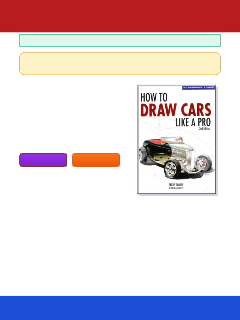 How To Draw Cars Like A Pro 2nd Edition Thom Taylor Ebook Hot Release ...