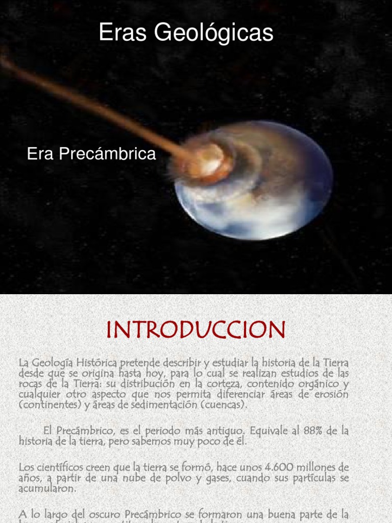 Era Precambrica | Tierra | Ciencias de la tierra y de la vida
