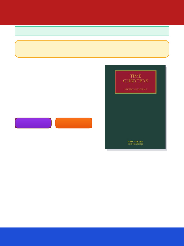 Time Charters 7th Edition Terence Coghlin Ebook Fully Revised Chapters ...