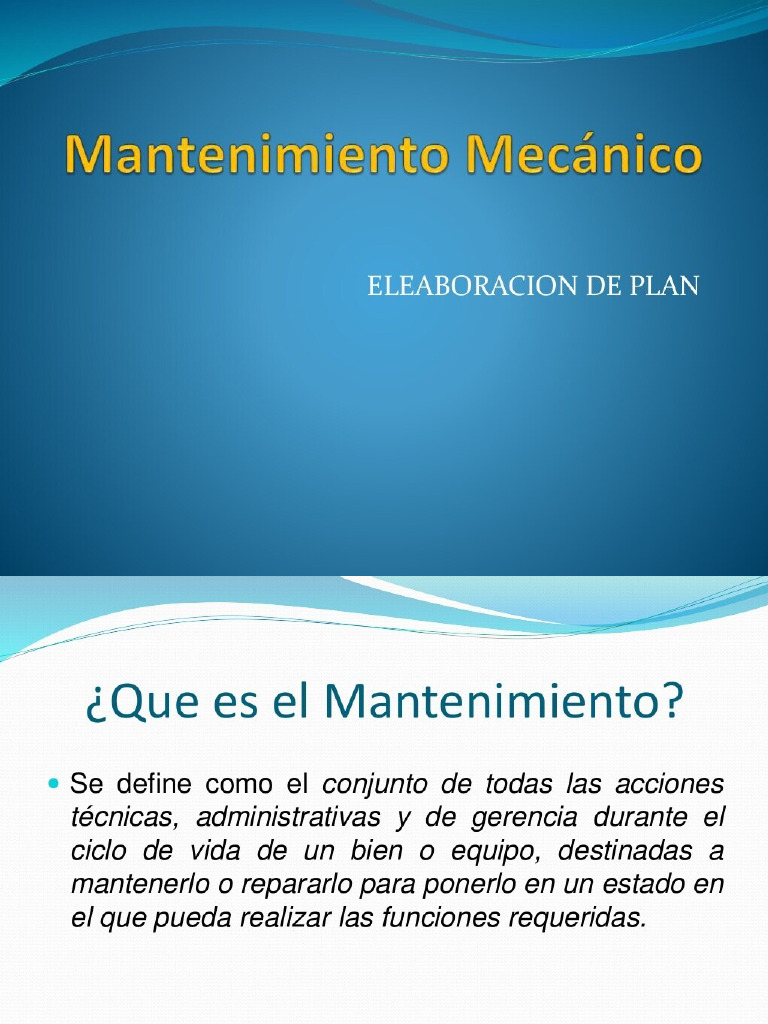 Plan de Mantenimiento | PDF