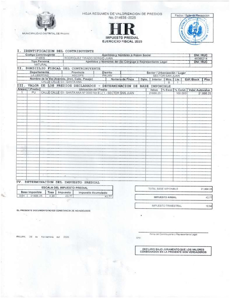 Autovaluos Sergui Rodriguez | PDF