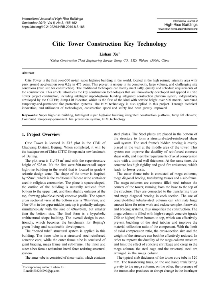 Citic 1 | PDF | Concrete | Elevator