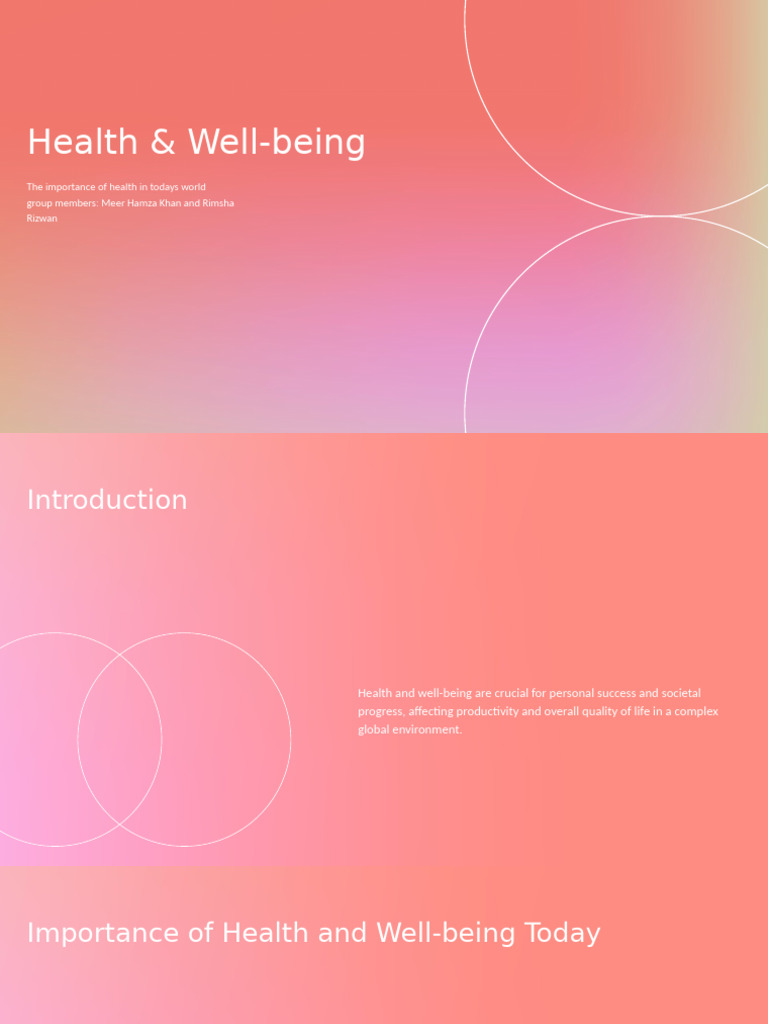 Health & Well-Being | PDF
