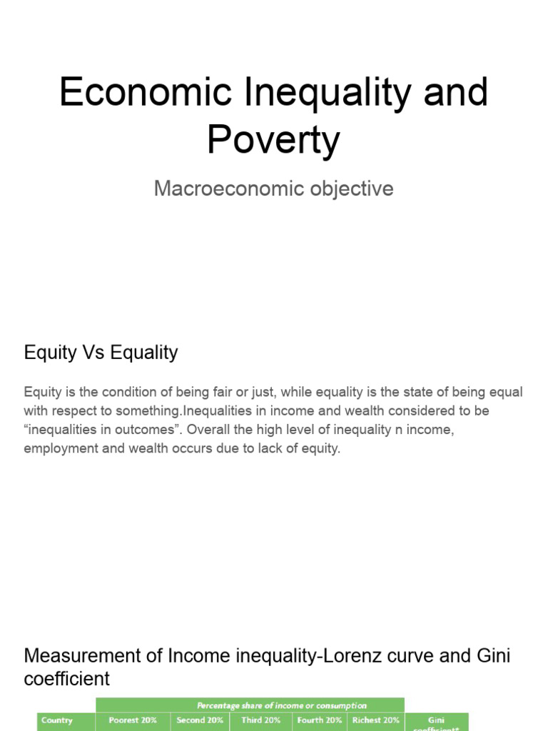 Inequality in Income Distribution and Poverty | PDF | Taxes | Economic ...