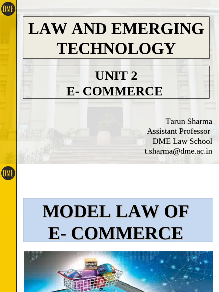 Model Law of E Commerce | PDF | E Commerce | Business