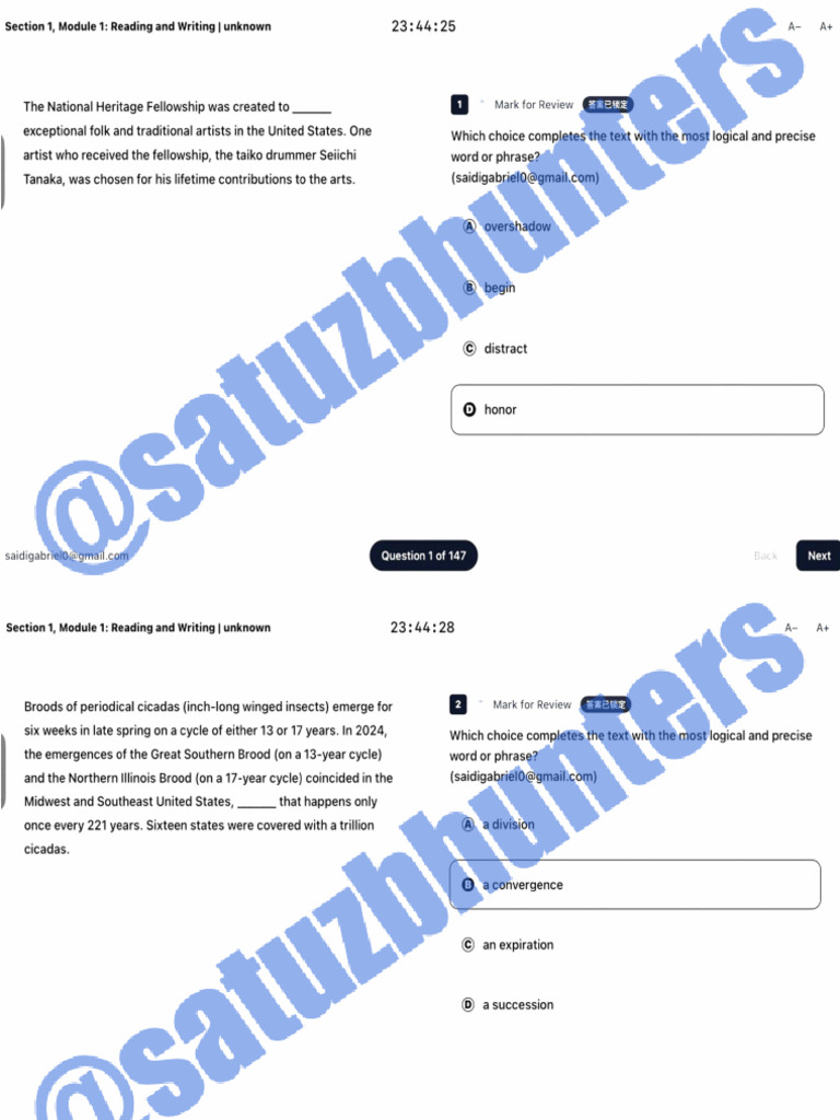 SAT October Full Exam 2025 | PDF