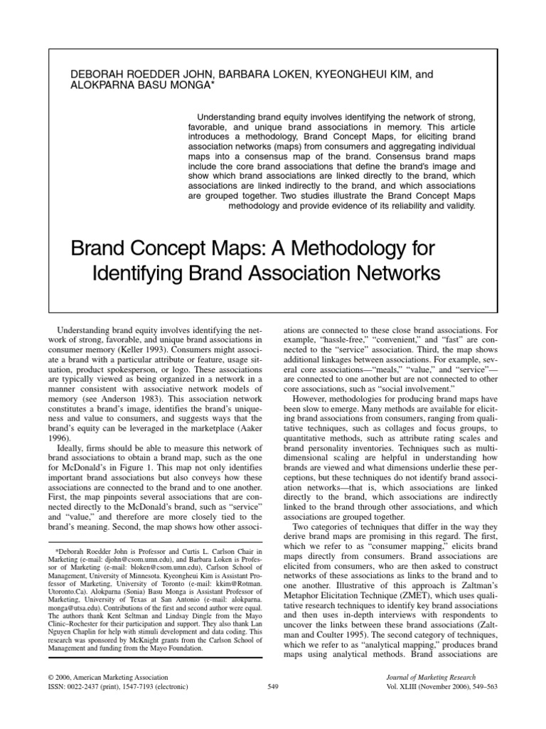 Brand Concepts Maps | PDF | Brand | Validity (Statistics)