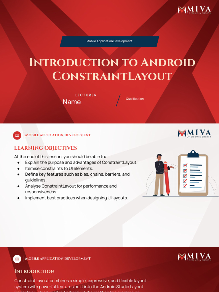 Week - 6 - Introduction To Android ConstraintLayout | PDF | Mobile App ...