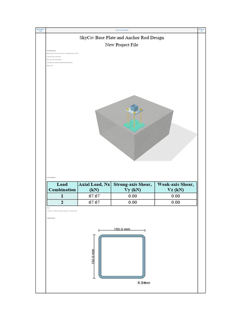 Base Plate | PDF | Strength Of Materials | Physical Sciences