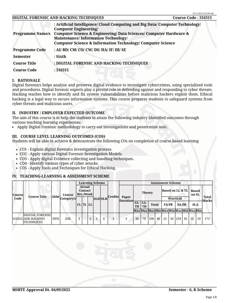 316315-Digital Forensic and Hacking Techniques | PDF | Security Hacker ...