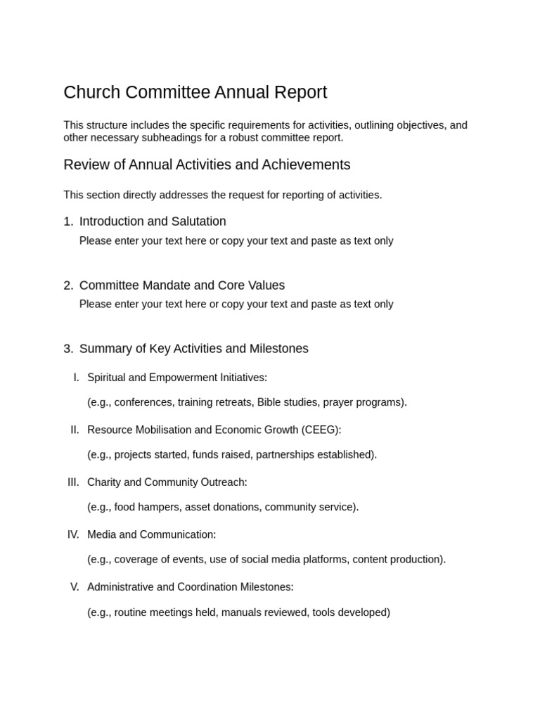 Church Committee Annual Report 2023 | PDF