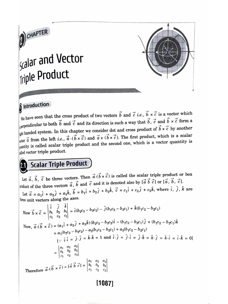 Triple Product in Vectors | PDF | Euclidean Vector | Elementary Geometry