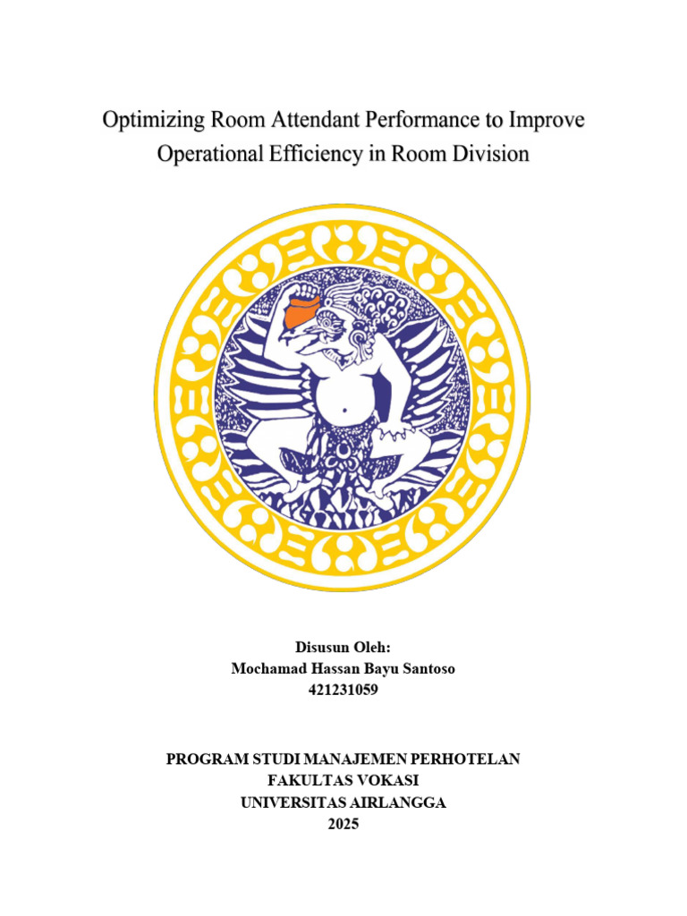 Optimizing Room Attendant Perfomance To Improve Operational Efficiency ...