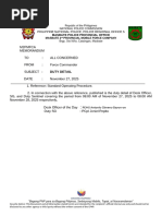 Duty Detail Order Template | PDF