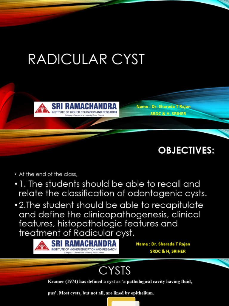 Radicular Cyst - Dr. STR | PDF | Dental Anatomy | Medical Specialties