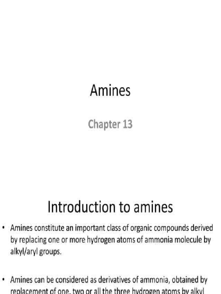 Amines Rev PPT 2025 | PDF