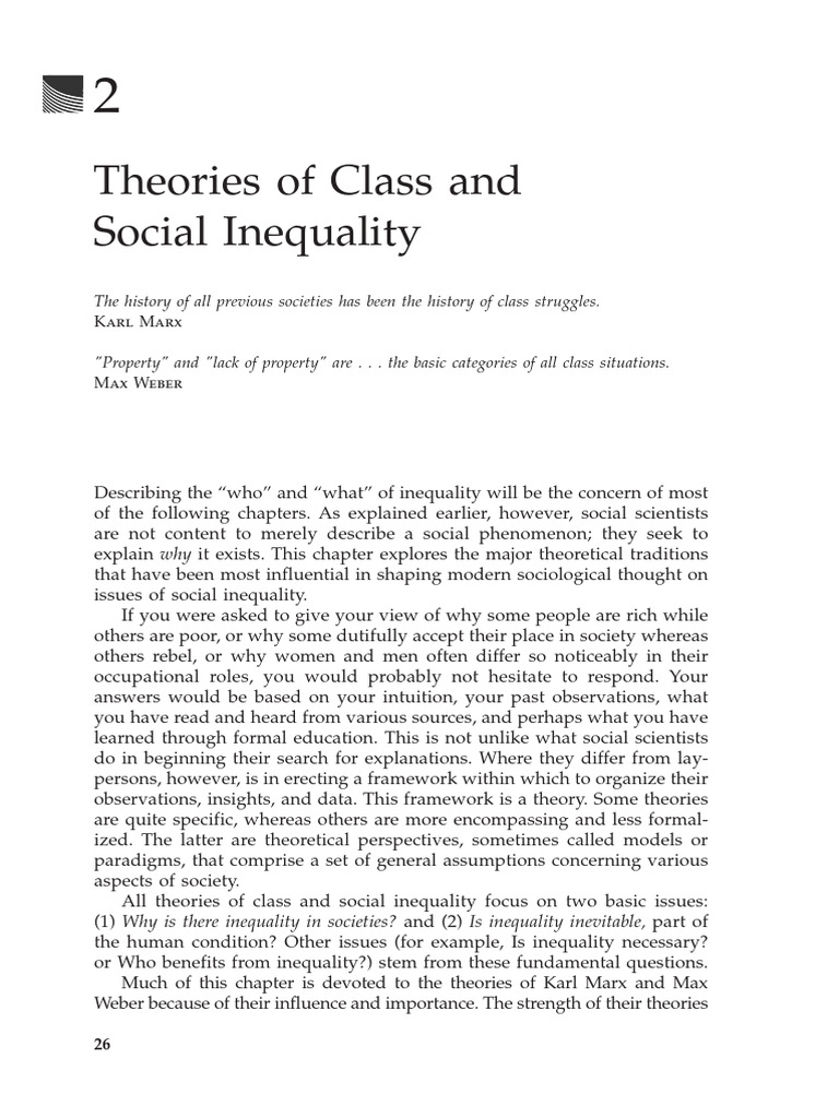 Theories of Class and Inequality Explained | PDF | Marxism | Karl Marx