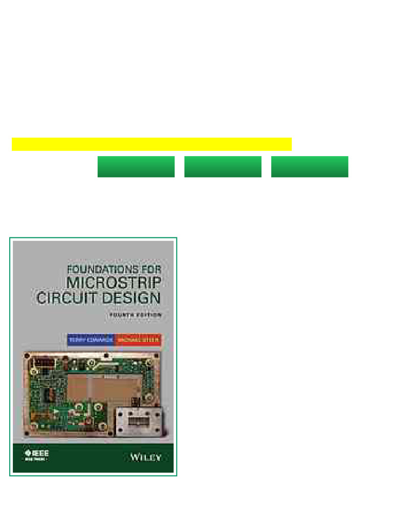 (Ebook) Foundations For Microstrip Circuit Design by Edwards, Terence ...