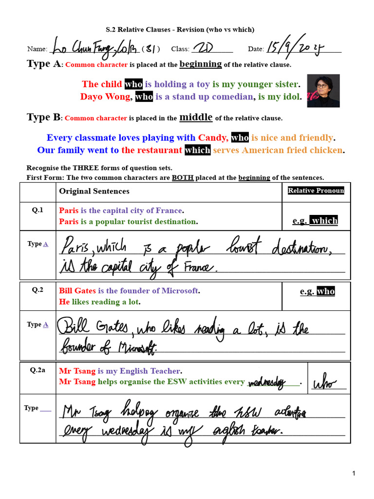 2025-26 S.2 English Language (Mr Tsang's Class） English Language_[S2D31 ...