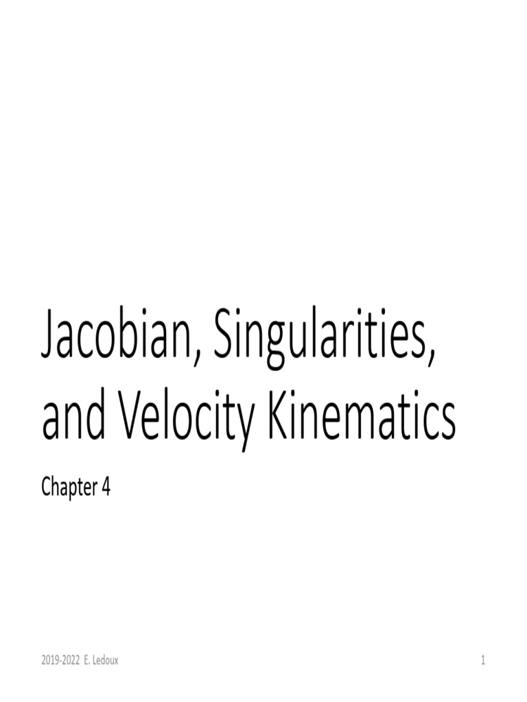 Jacobian Theory | PDF | Kinematics | Teaching Mathematics