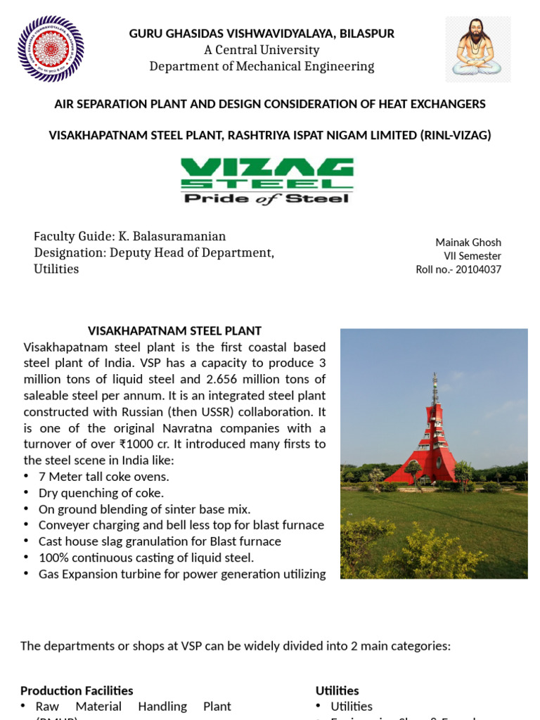 Internship Report MG | PDF | Argon | Coke (Fuel)