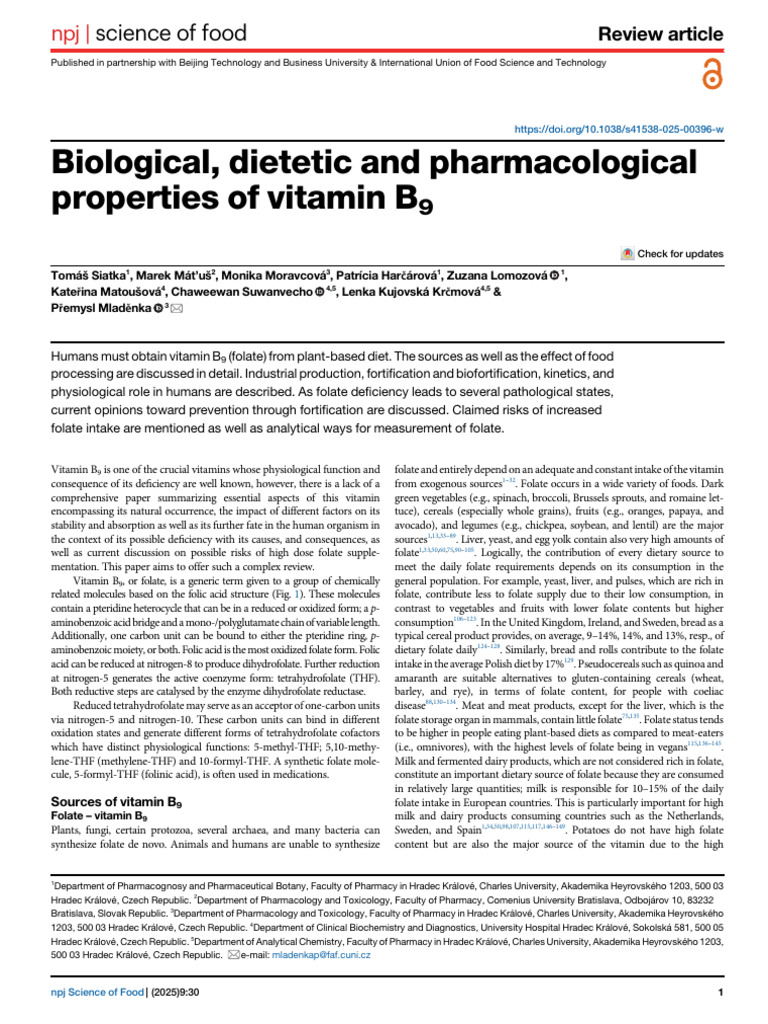 Biological, Dietetic and Pharmacological Properties of Vitamin B | PDF ...